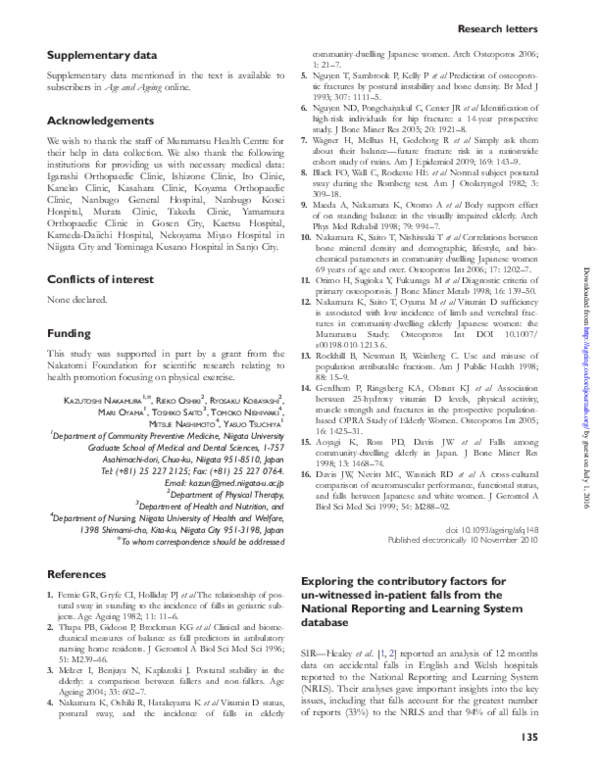 (PDF) Exploring the contributory factors for un-witnessed in-patient ...
