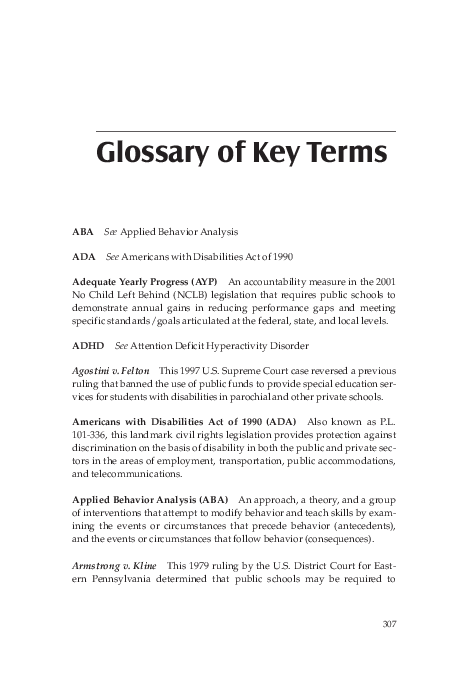 (PDF) Glossary of Key Terms