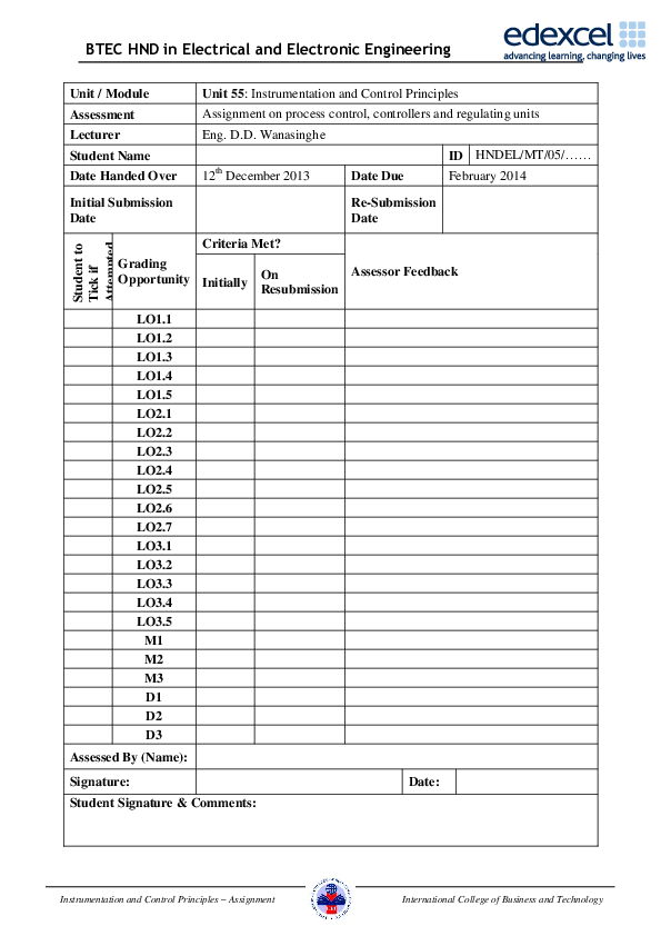 (PDF) BTEC HND in Electrical and Electronic Engineering