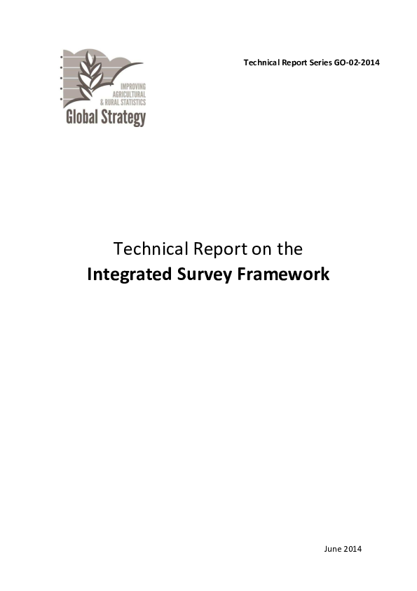 (PDF) Technical Report on the Integrated Survey Framework