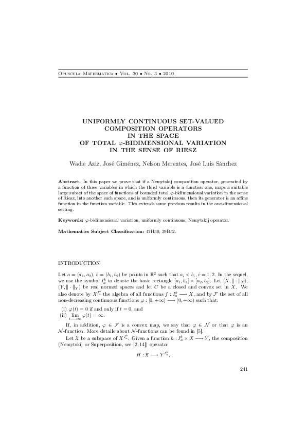 (PDF) Uniformly continuous set-valued composition operators in the space of total φ ...