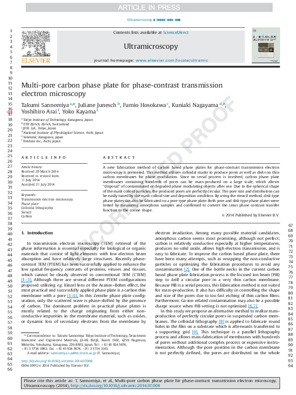 (PDF) Multi-pore carbon phase plate for phase-contrast transmission ...