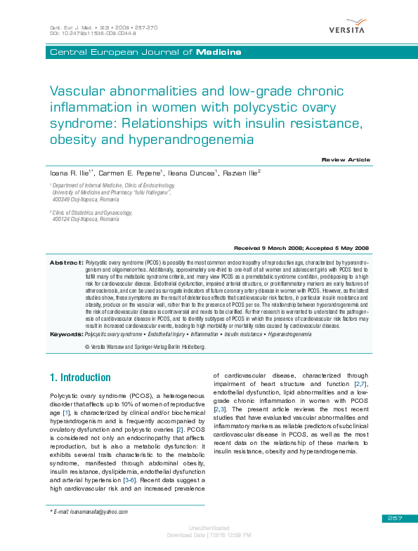 (PDF) Vascular abnormalities and low-grade chronic inflammation in ...