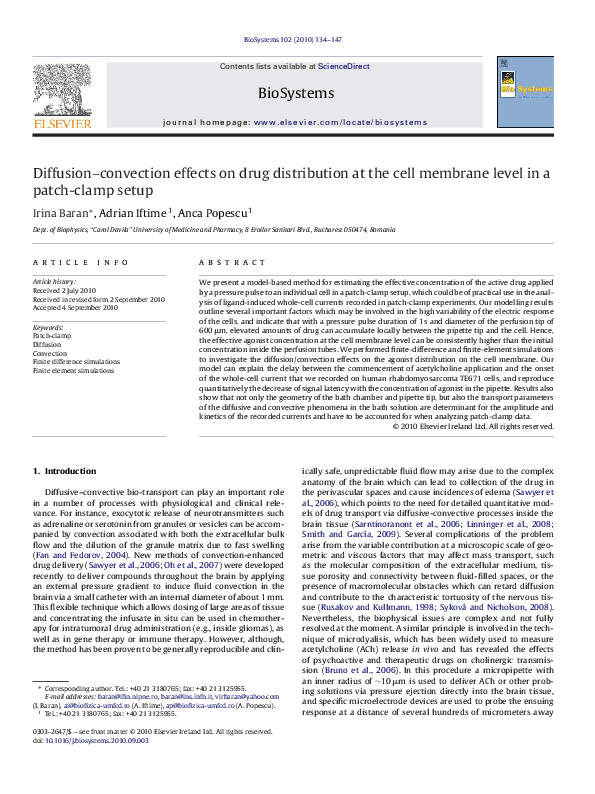 (PDF) Diffusion–convection effects on drug distribution at the cell ...