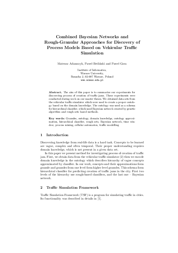 (PDF) Combined Bayesian Networks and Rough-Granular Approaches for ...