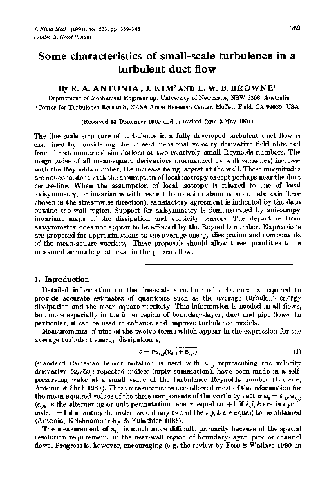 (PDF) Some characteristics of small-scale turbulence in a turbulent ...