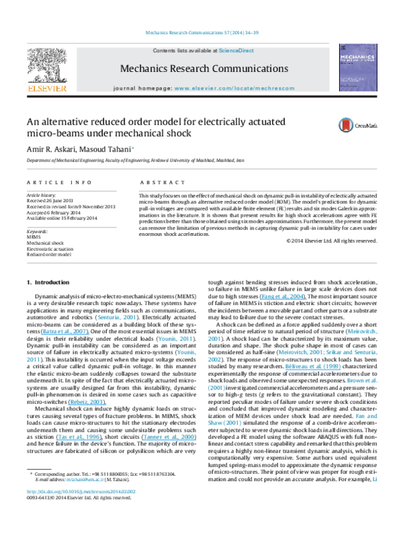(PDF) An alternative reduced order model for electrically actuated ...