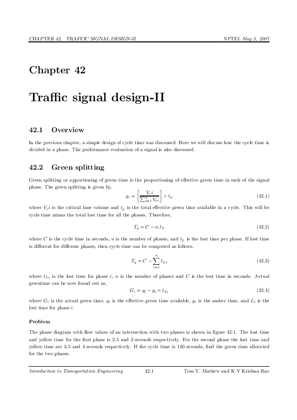 (PDF) Traffic signal design-II