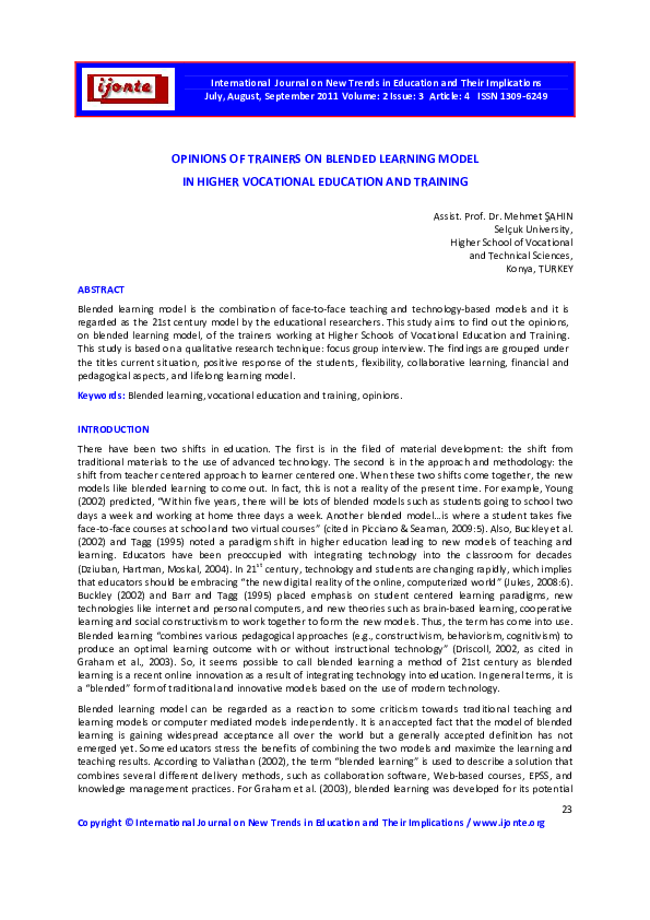 (PDF) The Validity of the PONTA Learning Model Base on Blended Learning ...
