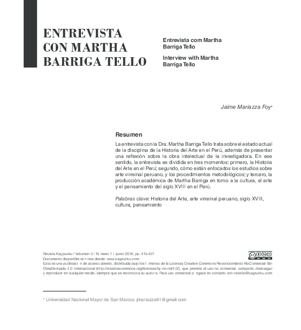(PDF) Entrevista con Martha Barriga Tello