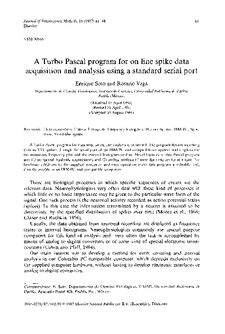 (PDF) A turbo pascal program for on line spike data acquisition and ...