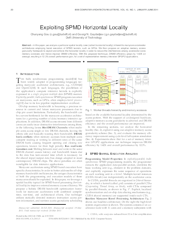 (PDF) Exploiting SPMD Horizontal Locality