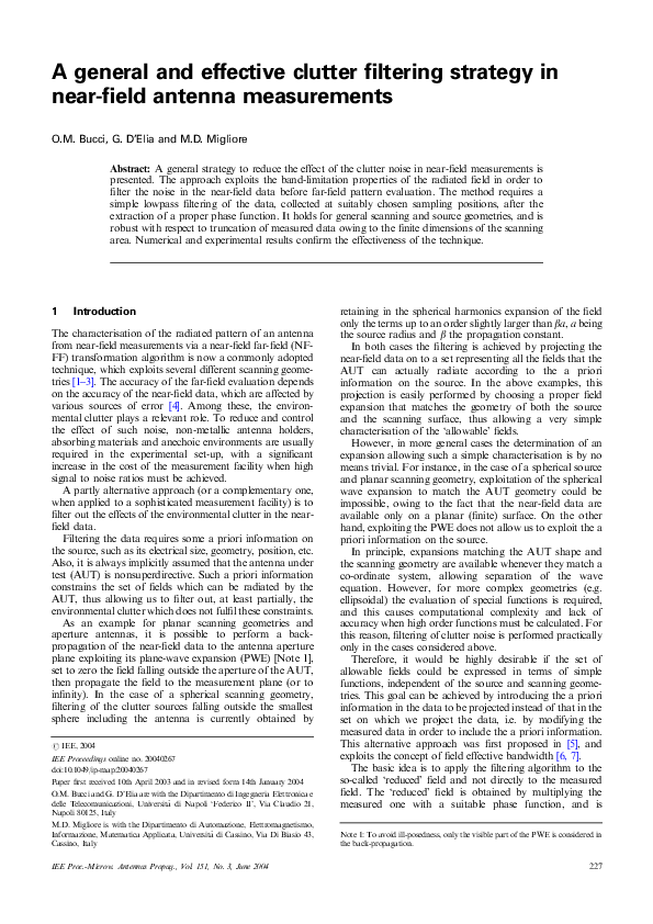 (PDF) A general and effective clutter filtering strategy in near-field ...