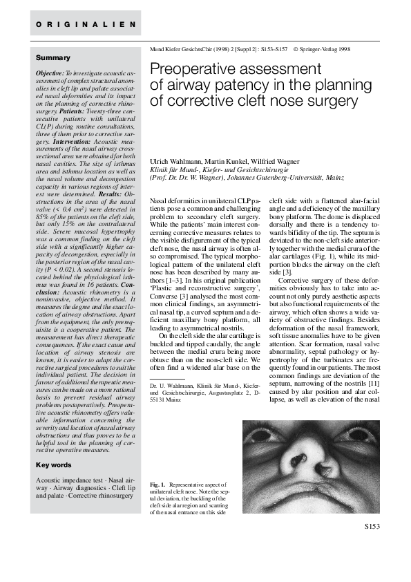 (PDF) Preoperative assessment of airway patency in the planning of ...