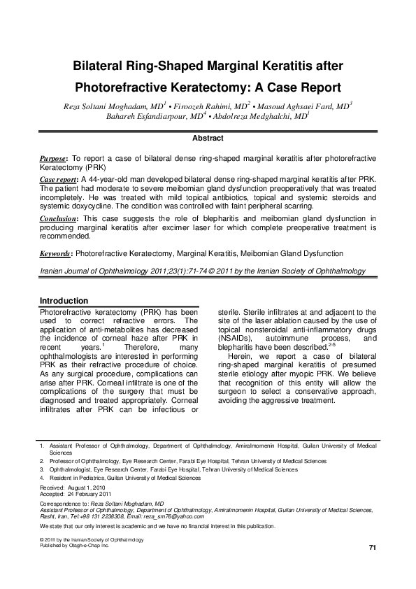 (PDF) Bilateral Ring-Shaped Marginal Keratitis after Photorefractive ...