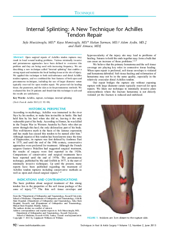 (PDF) Internal Splinting