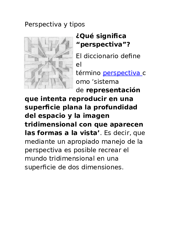 (DOC) Perspectiva y tipos ¿Qué significa " perspectiva