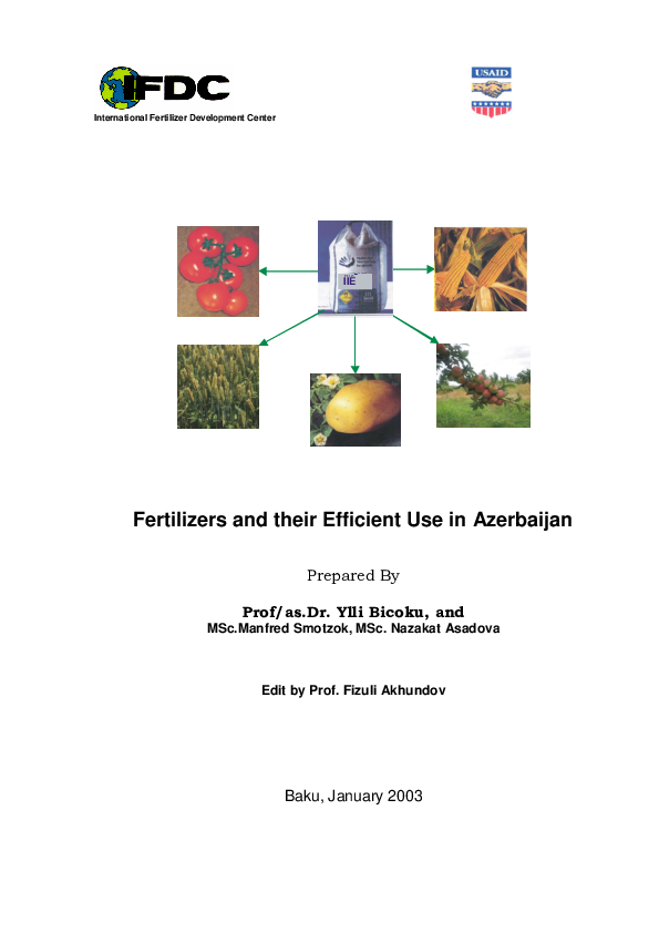 (PDF) International Fertilizer Development Center Fertilizers and their ...
