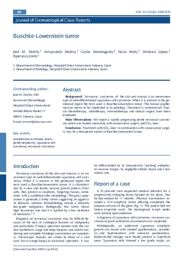 (PDF) Buschke-Lowenstein tumor