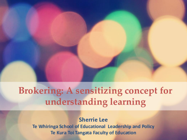 (PDF) Brokering: A sensitising concept for understanding learning
