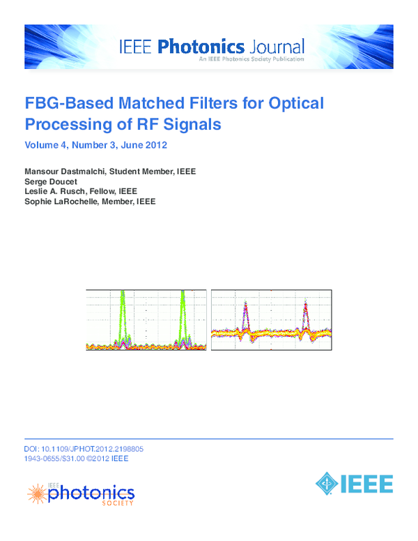 (PDF) FBG-Based Matched Filters for Optical Processing of RF Signals