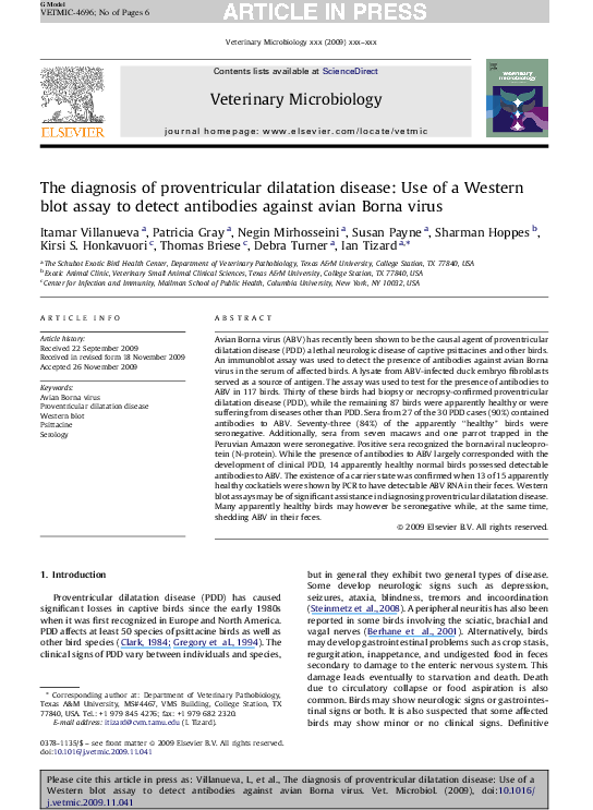 (PDF) The diagnosis of proventricular dilatation disease: use of a ...