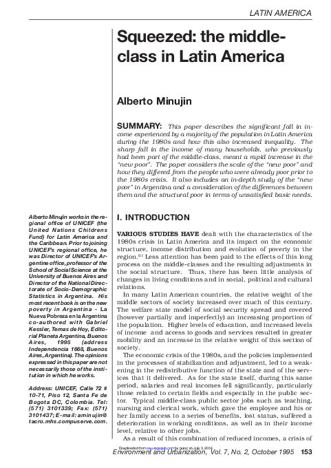 (PDF) Squeezed: the middle-class in Latin America