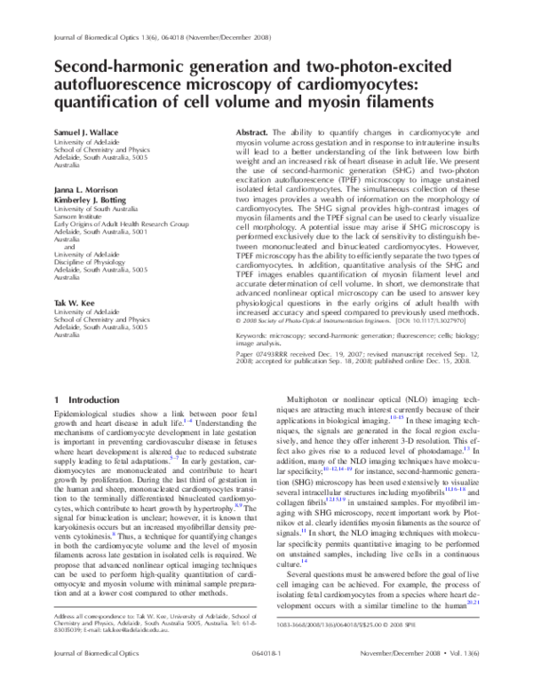 (PDF) Second-harmonic generation and two-photon-excited ...