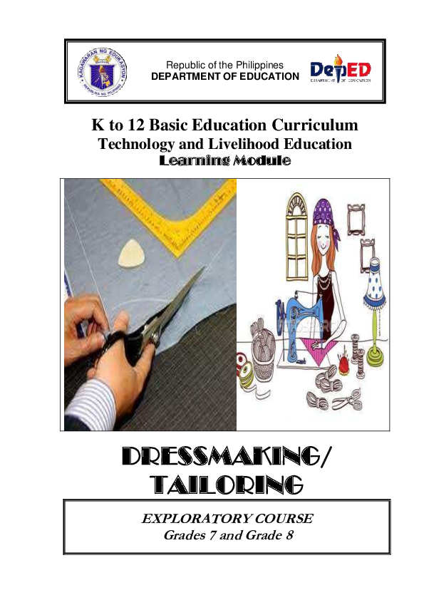 (PDF) K to 12 Basic Education Curriculum Technology and Livelihood Education Learning Module ...