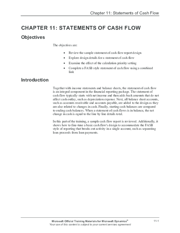 (PDF) Chapter 11: Statements of Cash Flow CHAPTER 11: STATEMENTS OF ...