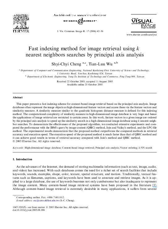 (PDF) Fast indexing method for image retrieval using k nearest ...