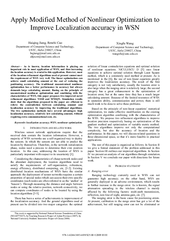 (PDF) Apply Modified Method of Nonlinear Optimization to Improve ...