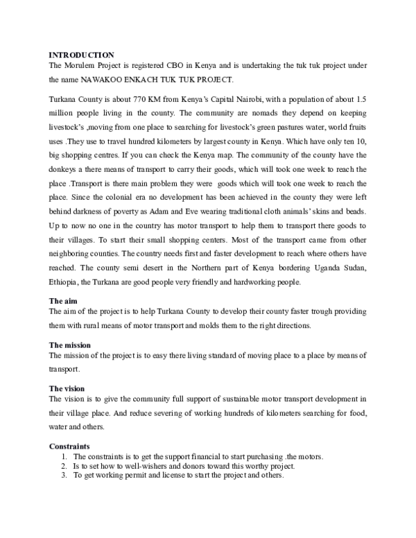 (DOC) TUK TUK PROPOSAL