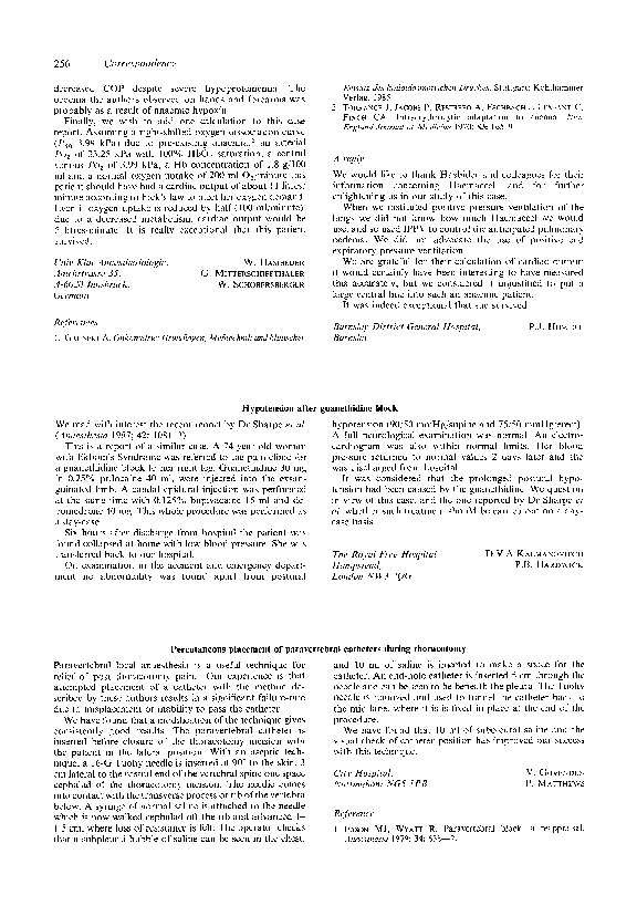 (PDF) Hypotension after guanethidine block