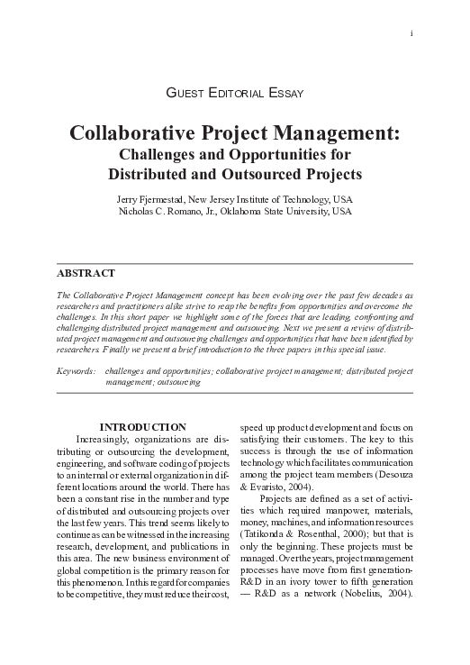 (PDF) Collaborative Project Management