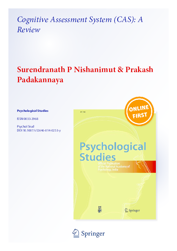 (PDF) Cognitive Assessment System (CAS): A Review