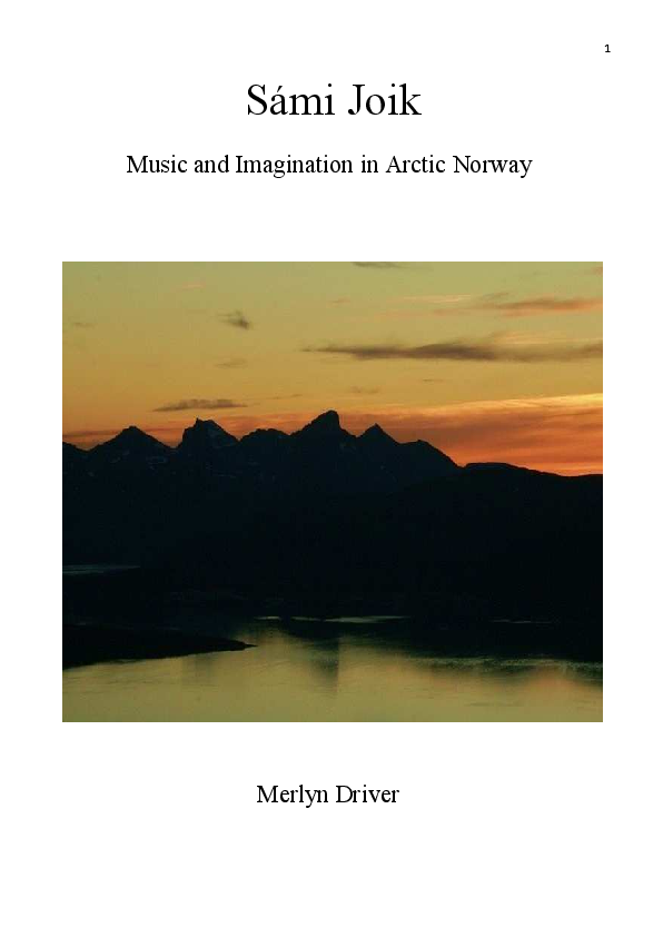 (PDF) Sámi Joik: Music and Imagination in Arctic Norway