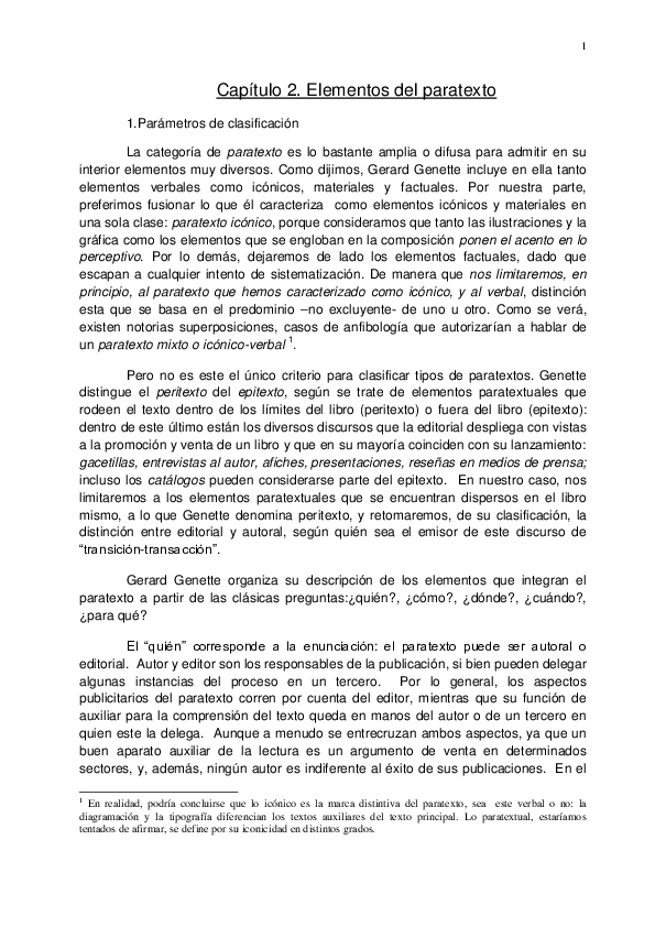 (PDF) Capítulo 2. Elementos del paratexto
