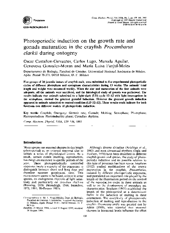 (PDF) Photoperiodic induction on the growth rate and gonads maturation ...