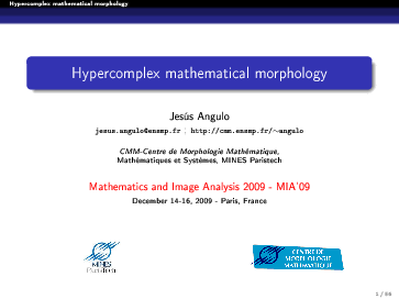 (PDF) Hypercomplex Mathematical Morphology