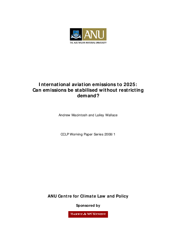 (PDF) International aviation emissions to 2025: Can emissions be ...