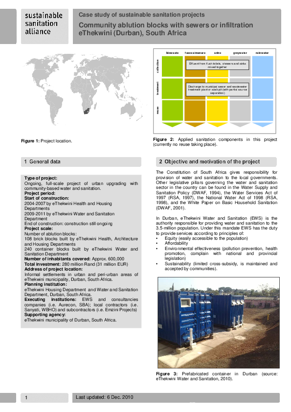(PDF) Case study of sustainable sanitation projects