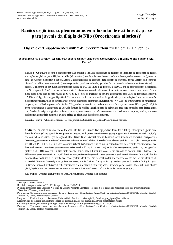 (PDF) Avaliação da Qualidade de Fishburger de Tilápia em Diferentes ...