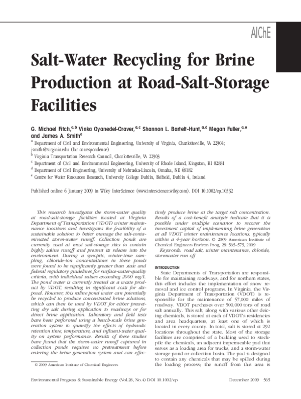 (PDF) Salt-water recycling for brine production at road-salt-storage ...