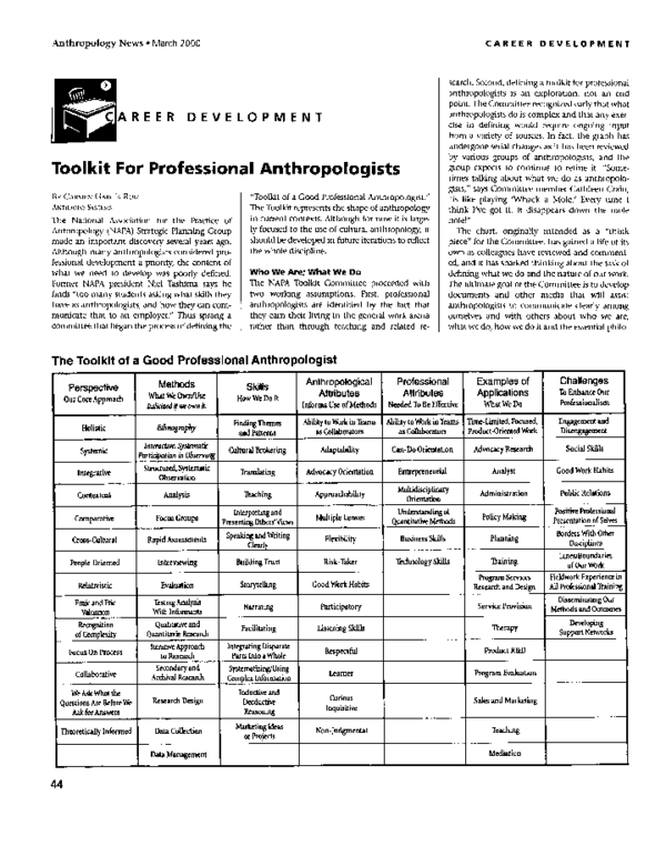 (PDF) Toolkit For Professional Anthropologists