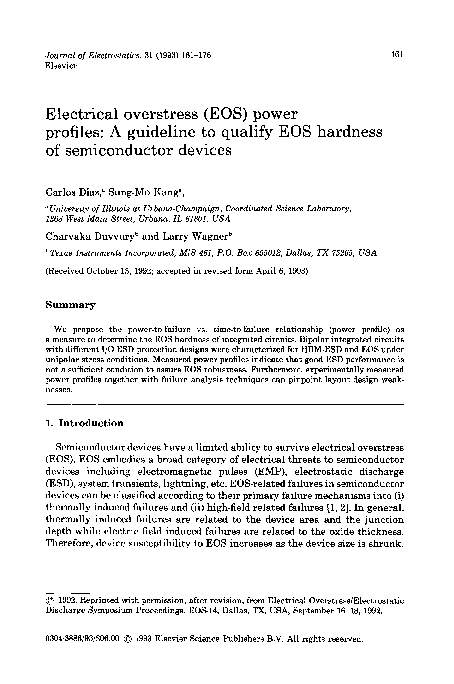 (PDF) Electrical overstress (EOS) power profiles: A guideline to ...
