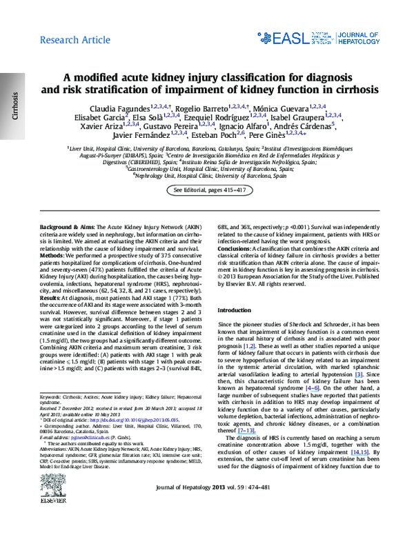 (PDF) A modified acute kidney injury classification for diagnosis and ...