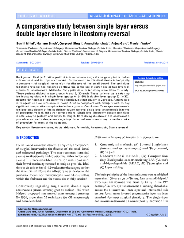 (PDF) A comparative study between single layer versus double layer ...