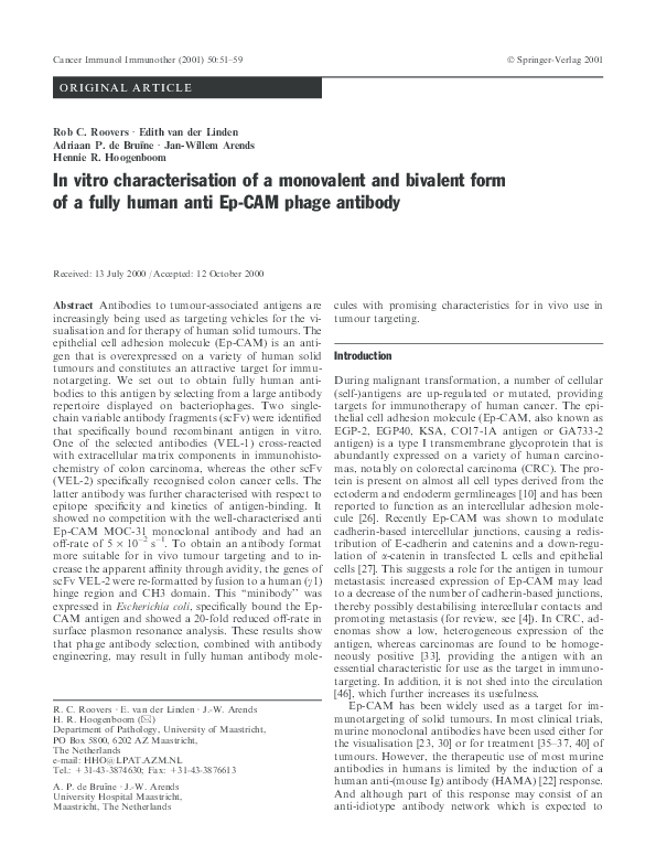 (PDF) In vitro characterisation of a monovalent and bivalent form of a ...