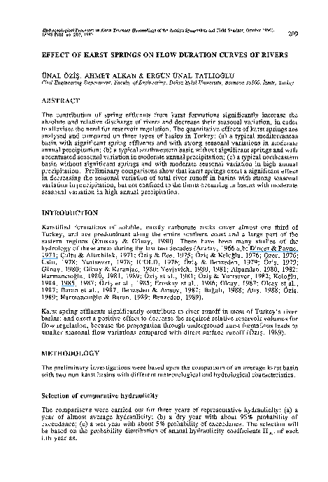 (PDF) Effect of karst springs on flow duration curves of rivers